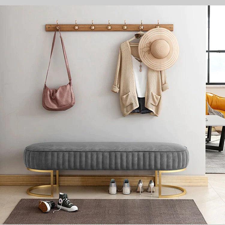 Luxury 3 Seater Bedroom Steel Stool Grey (1106) – HavenWood